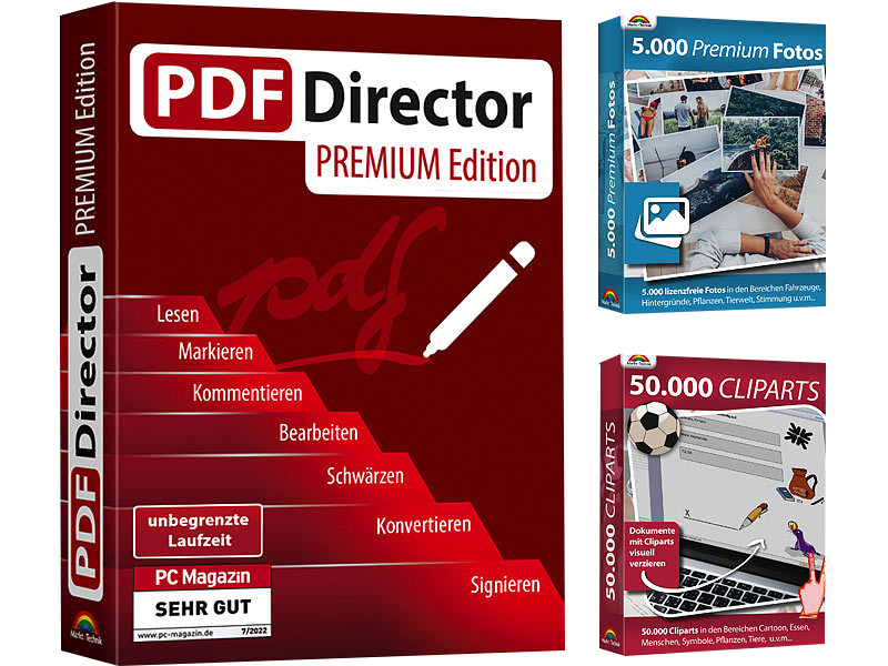PDF Director Premium inkl. Foto-& Clipart-Sammlung